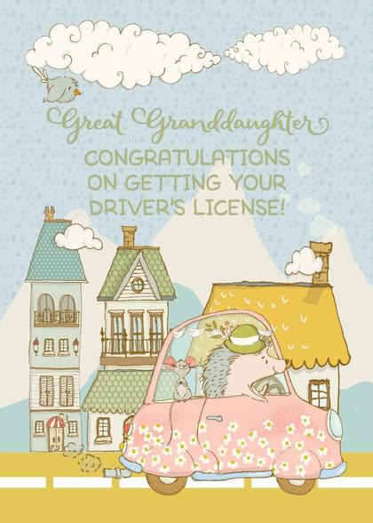 Car and Roads Getting/Got Driver's License Card with your own ...