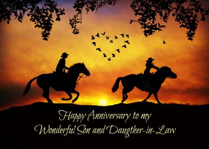 Cowboys and Cowgirls Anniversary (Any) Card with your own Handwriting ...