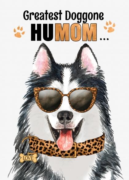 Dogs Mother's Day Card with your own Handwriting. Salon Of Art for ...